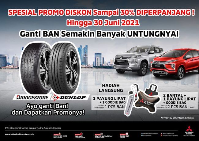 Mitsubishi Perpanjang Periode Tire Campaign, Beli Ban Diskon 30 Persen