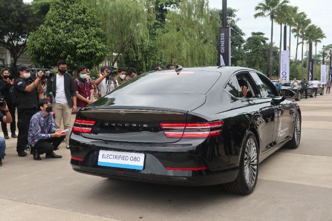 Begini Sosok Lengkap Genesis Electrified G80 Yang Dipakai KTT G20 Bali